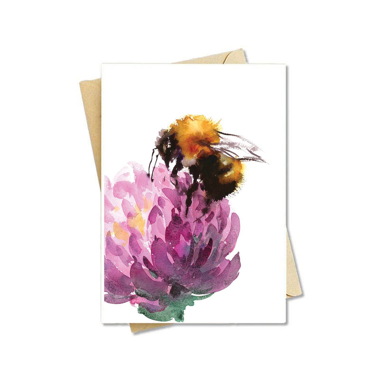 Greeting Card "Bumble Bee on Bloom" – True Lavender Collective